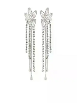 LANVIN Crystal-embellished Chandelier Earrings - Silver