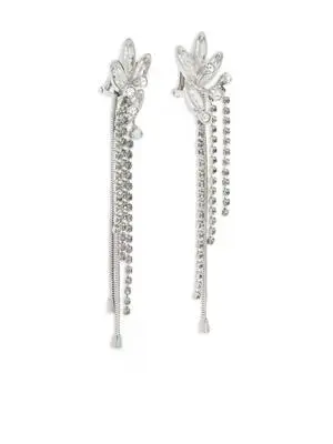 LANVIN Crystal-embellished Chandelier Earrings - Silver
