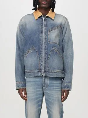 Alexander McQueen Denim Jacket With Classic Collar - Blue