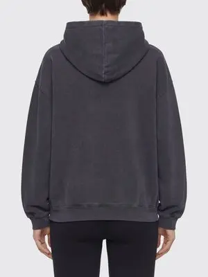 ANINE BING Cotton Hoodie With Logo - Black