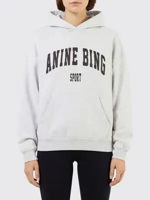 ANINE BING Graphic Print Hoodie - Grey