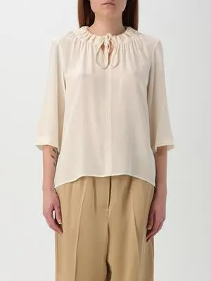 Liviana Conti Draped Blouse - Ivory