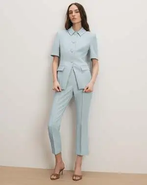 Veronica Beard Bodie Jacquard Blazer - Blue Stream