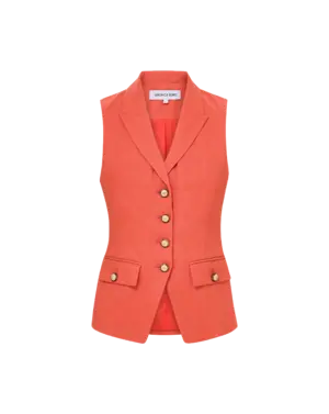 Veronica Beard Benny Linen Vest