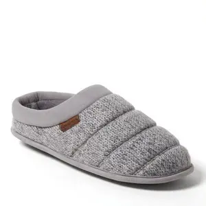 DEARFOAMS Asher Marled Knit Clog Slipper - Grey