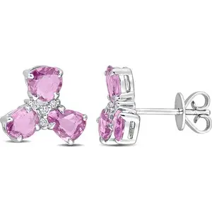 JULIANNA B. Sapphire And Diamond Stud Earrings - Purple Sapphire/white Gold