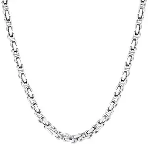 DONATELLO GIAN Name Sterling Byzantine Chain Necklace - Silver