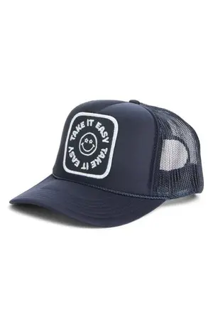 FRIDAY FEELIN’ Patch Trucker Hat - Navy