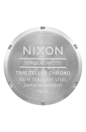 Nixon Time Teller Chronograph Bracelet Watch - Silver/midnight/silver
