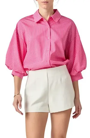 English Factory Balloon Sleeve Shirts For Women