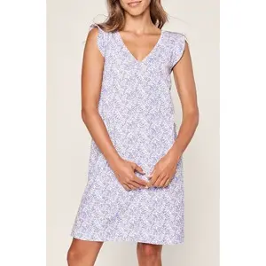 PETITE PLUME Harper Pima Cotton Nightgown - Blue
