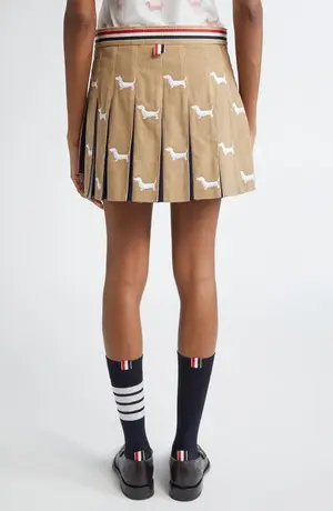 Thom Browne Hector Pleated Corduroy Miniskirt