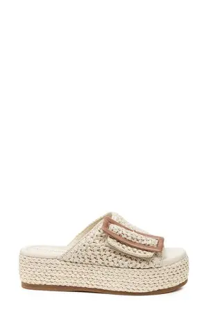 KELSI DAGGER BROOKLYN Dover Woven Platform Sandal - Shell