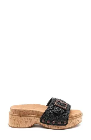 KELSI DAGGER BROOKLYN Paulie Platform Slide Sandal - Black