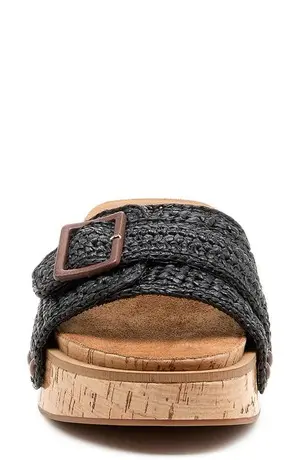 KELSI DAGGER BROOKLYN Paulie Platform Slide Sandal - Black