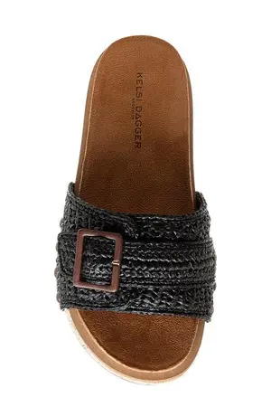 KELSI DAGGER BROOKLYN Paulie Platform Slide Sandal - Black