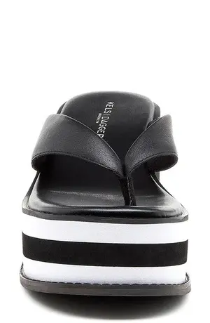 KELSI DAGGER BROOKLYN Gigi Striped Platform Wedge Flip Flop