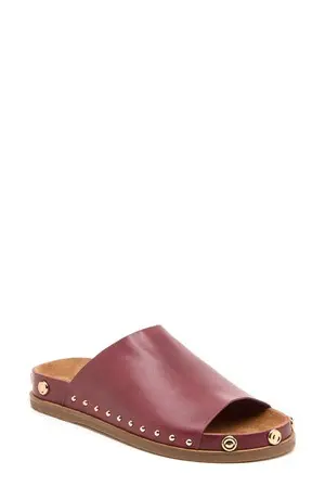 KELSI DAGGER BROOKLYN Studded Slide Sandal - Raspberry