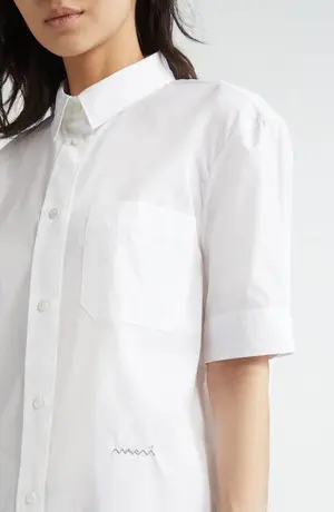 Marni Short Sleeve Poplin Button-up Shirt