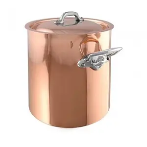 MAUVIEL M'heritage M'150s 10 Qt. Stock Pot W/lid Cast Stainless Handle - Copper