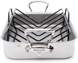 MAUVIEL M'cook Stainless Steel Roasting Pan With Rack - Silver