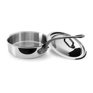 MAUVIEL M'cook Ci Stainless Steel Saute Pan With Lid - Silver