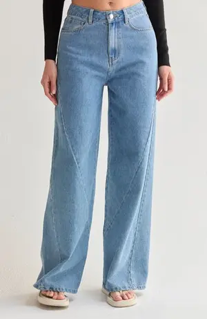 CRESCENT Wide-leg Denim Pants