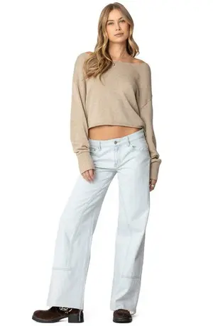 EDIKTED Savanna Low-rise Wide-leg Jeans