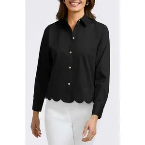 Foxcroft Scalloped Shirts For Women