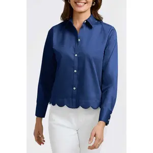 Foxcroft Scalloped Shirts For Women