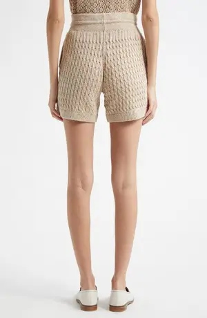 Eleventy Cable Knit Sweater Shorts