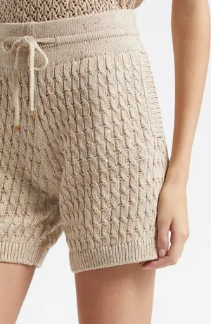 Eleventy Cable Knit Sweater Shorts