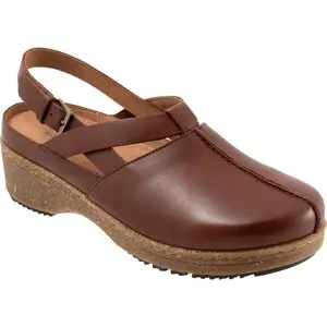 Softwalk Arica Slingback Clog - Brown