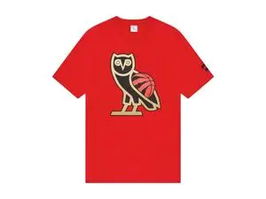 OVO X Nba Toronto Raptors Og Owl T-shirt - Red