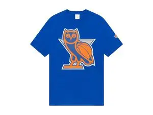 OVO X Nba New York Knicks Og Owl T-shirt - Blue