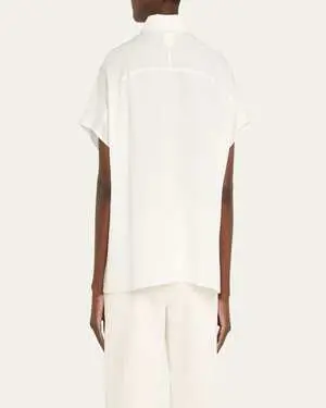 Lafayette 148 New York Silk Georgette Blouse