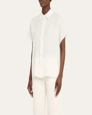 Lafayette 148 New York Silk Georgette Blouse