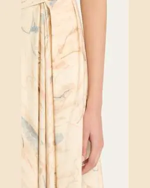 Lafayette 148 New York Draped-front Asymmetric Dress
