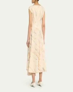 Lafayette 148 New York Draped-front Asymmetric Dress