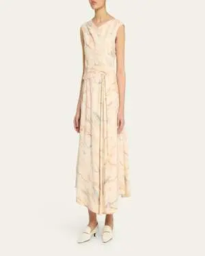Lafayette 148 New York Draped-front Asymmetric Dress