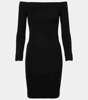TOM FORD Off-shoulder Cashmere And Silk Minidress
