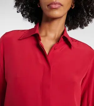 Max Mara Apollo Bow-detail Silk Crepe Blouse