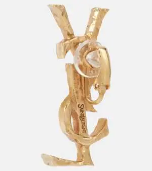 Saint Laurent Cassandre Clip-on Single Earring - Gold
