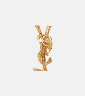Saint Laurent Cassandre Clip-on Single Earring - Gold