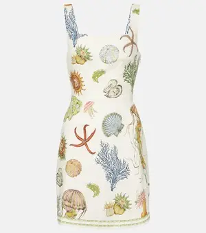 ALEMAIS Sea Linen Mini Dress - White