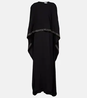 Stella McCartney Embellished Caped Maxi Dress - Black