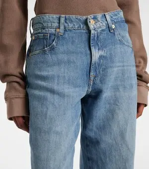 7 For All Mankind Tess Distressed Wide-leg Jeans