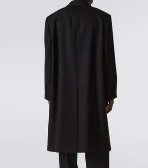 JIL SANDER Silk-trimmed Wool Coat