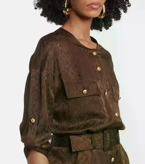 TOM FORD Silk Jacquard Midi Dress