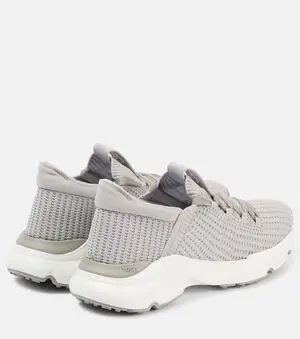 TOD'S Knitted Lace-up Sneakers - Grey